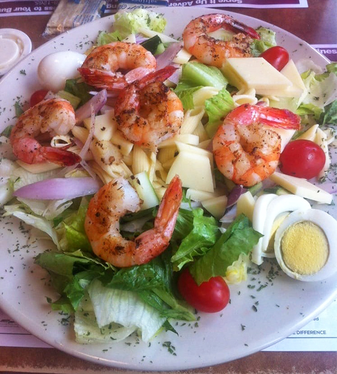 A shrimp salad that brings unexpected elegance to the diner experience. Fresh, colorful, and generous&mdash;just like everything else on the menu.
