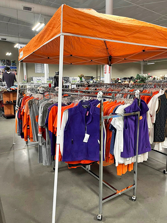 Clemson fans rejoice! The orange and purple paradise where team spirit meets thrift store prices in perfect harmony.