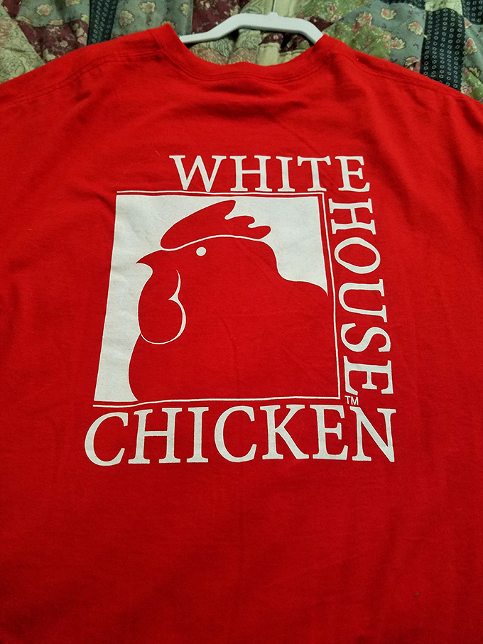 Chicken so good they put it on merchandise. When your restaurant logo becomes fashion, you know you've made it.