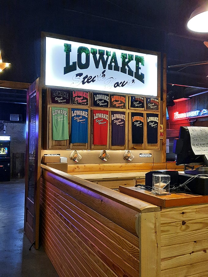 Lowake pride on full display&mdash;t-shirts in every color proving that great steaks create loyal fans who want to spread the word.