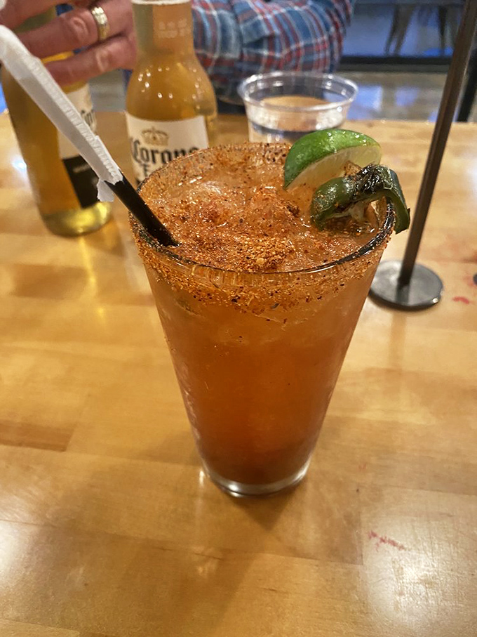 This isn't just a cocktail&mdash;it's a spice-rimmed flavor explosion that's ready to cut through all that barbecue richness.