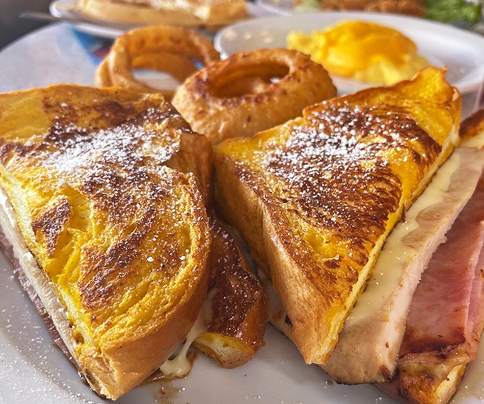 The Monte Cristo &ndash; French toast and sandwich had a baby, and it's the golden child of the breakfast menu.