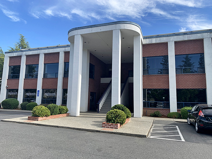 Modern meets practical in this Auburn business complex. Not every building needs to be historic to be functional in this balanced community.