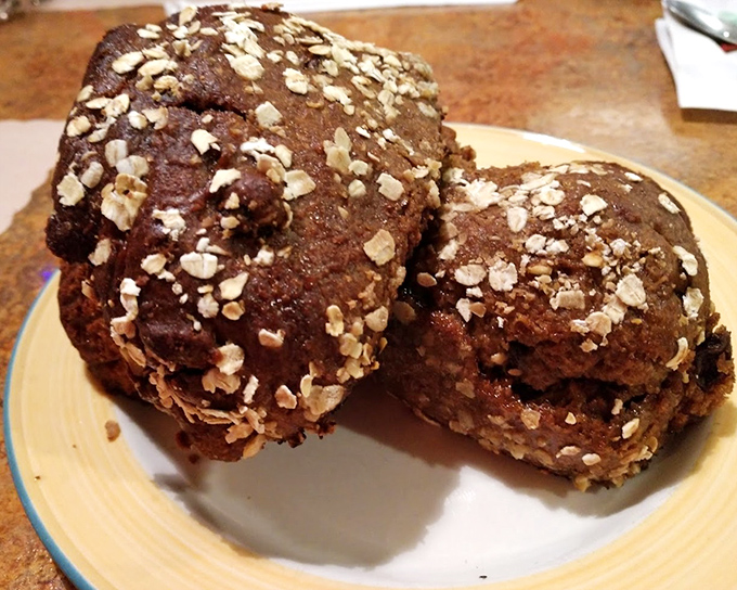 These aren't just muffins; they're edible architecture with oatmeal crumble tops that provide the perfect textural contrast in every bite.