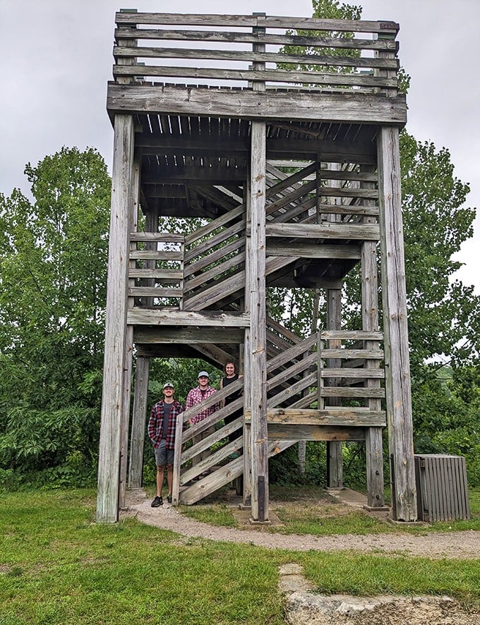 The stairway to heaven is actually made of wood and offers panoramic views of Michigan's finest landscapes.
