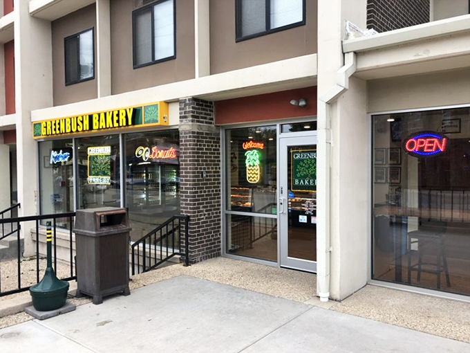 Another angle of this temple to all things glazed, frosted, and absolutely necessary for happiness.