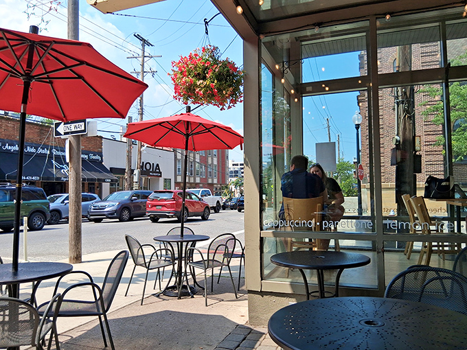 Outdoor seating lets you savor your treats while watching Little Italy's charming neighborhood life unfold.