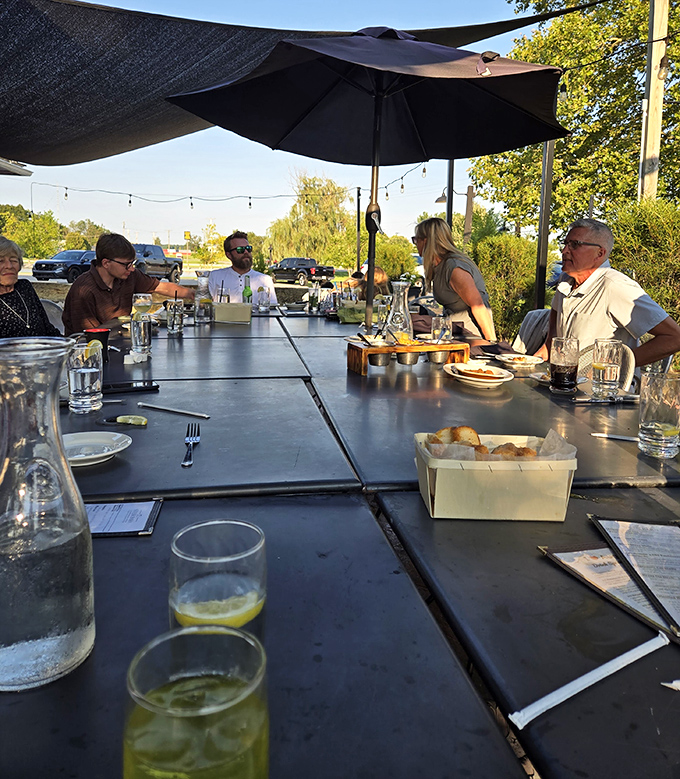 Outdoor dining where the Ohio summer becomes part of the experience&mdash;fresh air makes everything taste better, science confirms.