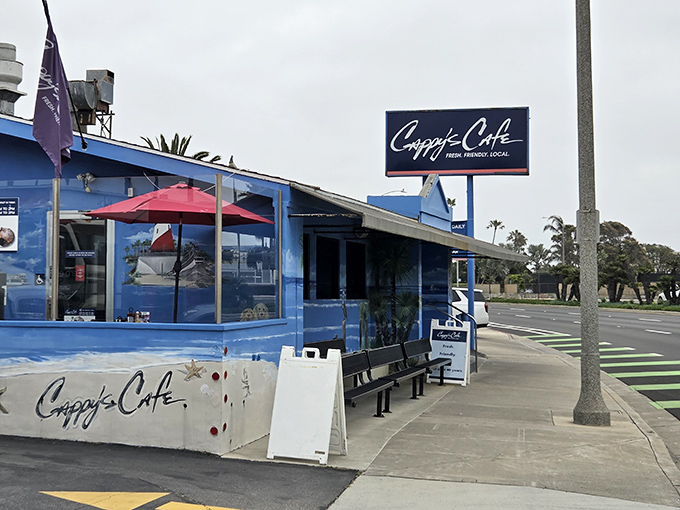 Outdoor seating for those perfect California mornings when even being inside feels like a waste of sunshine and ocean breezes.