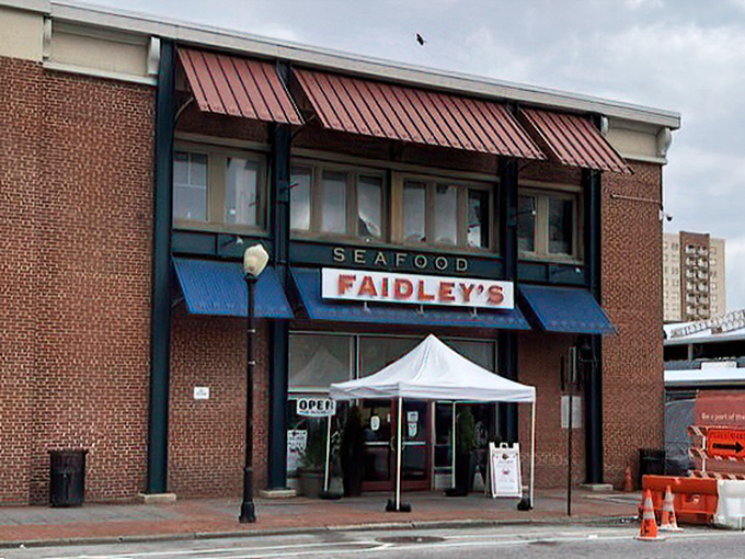 The entrance to flavor paradise. Those red traffic cones might as well say "Detour to Deliciousness Ahead."