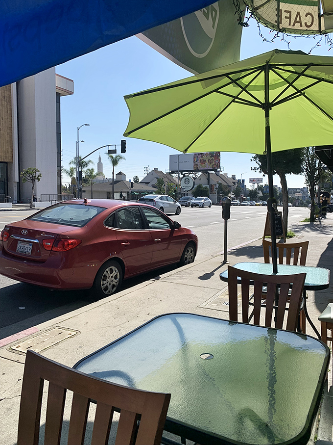 Sidewalk seating that lets you enjoy your breakfast with a side of people-watching &ndash; an essential Los Angeles pastime.