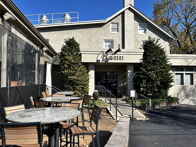 The outdoor seating area offers a breath of fresh air with your meal&mdash;because sometimes the best seasoning is a gentle Pennsylvania breeze.