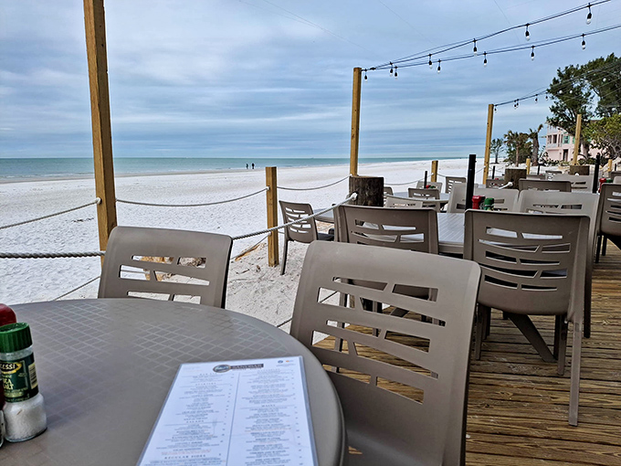 Dinner with a side of endless horizon. The menu is excellent, but that Gulf view is the real appetizer here.