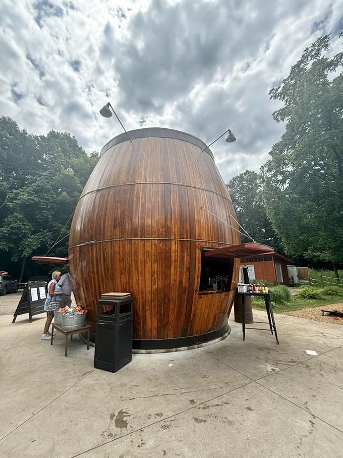 Even on cloudy days, the Root Beer Barrel stands as a beacon of summer optimism, promising sweet relief from everyday worries.