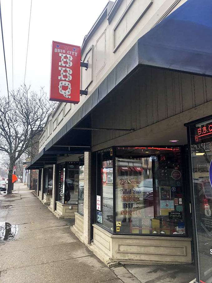 The red "BBQ" sign beckons like a lighthouse for the hungry. Follow it to shore and discover why Cleveland's BBQ scene deserves your attention.