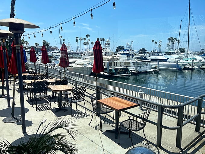 Waterfront dining where boats bob in agreement that yes, this is exactly where you should be spending your afternoon.