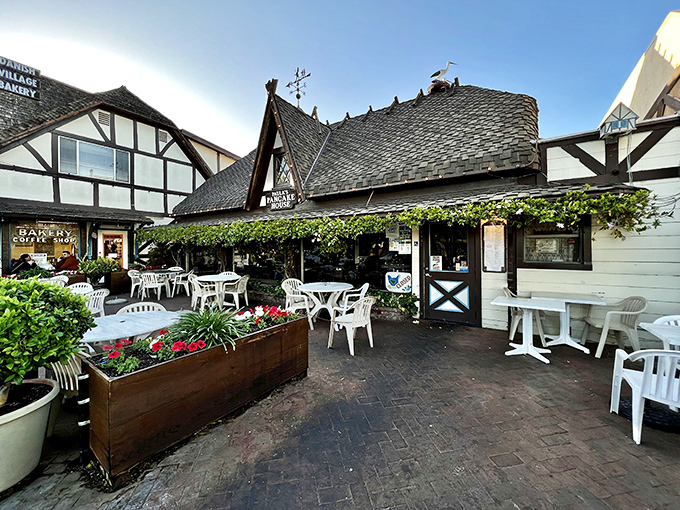 Al fresco dining with a side of Danish village atmosphere. Those white tables have hosted thousands of perfect breakfast moments.