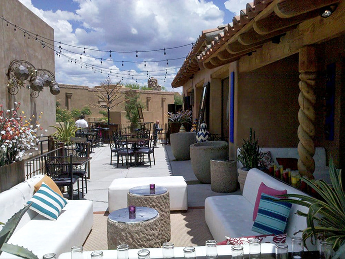 Outdoor seating lets you soak up Tubac's artistic atmosphere while anticipating the culinary magic awaiting inside.
