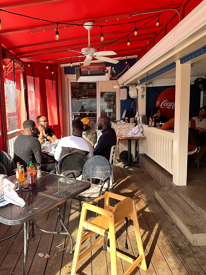 The covered porch&mdash;where Atlanta's weather becomes the perfect seasoning for meals shared with friends under string lights and ceiling fans.