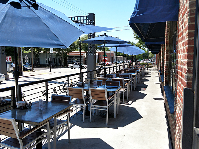 The patio offers Sacramento sunshine with your shepherd's pie &ndash; a California compromise that even the most traditional Brit would approve.