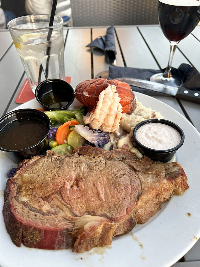 When land meets sea on a plate &ndash; prime rib and lobster creating the dinner equivalent of a perfect sunset over the ocean.