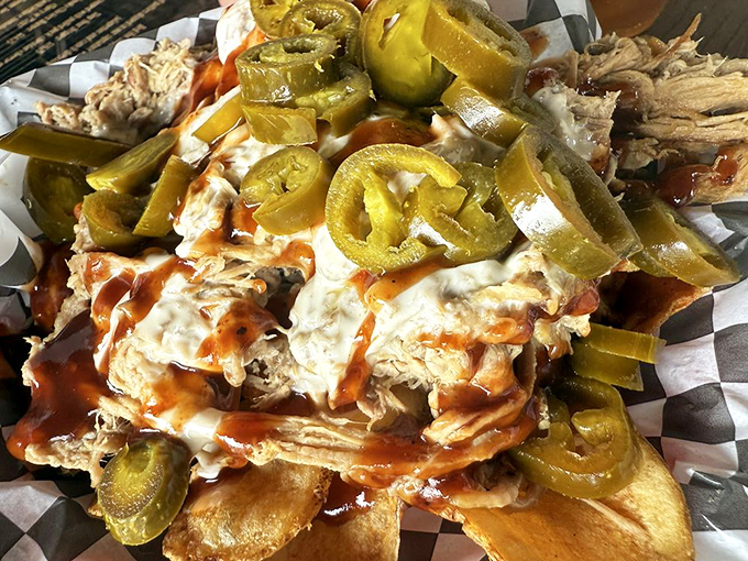 Pulled pork chips that blur the line between appetizer and life-changing experience&mdash;share at your own risk.