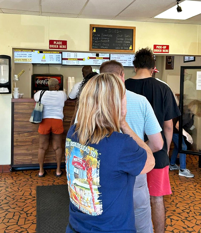 The line forms quickly&mdash;these patient pilgrims know that Maryland Fried Chicken is worth every minute of the wait.