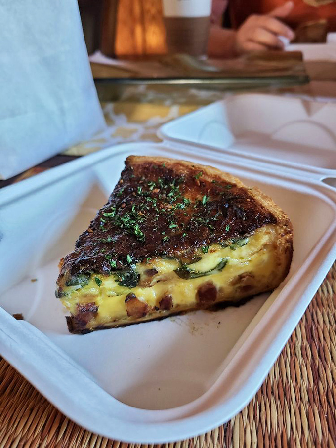 Quiche so golden and perfect, it belongs in a museum &ndash; but your stomach is a better destination.