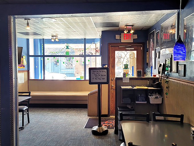 Every great food adventure begins with an entrance like this. The journey from door to table builds anticipation for the flavor explosion to come.