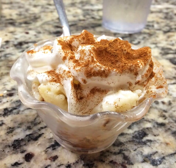 Rice pudding with a dusting of cinnamon&mdash;the dessert equivalent of a warm hug from your grandmother on a chilly morning.