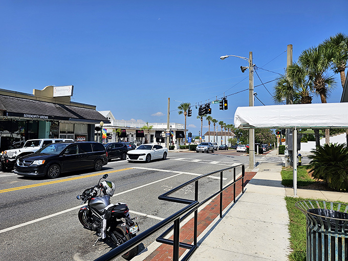 Mount Dora's streets offer that rare combination of small-town charm and meticulous urban planning, where even traffic signals seem to complement the aesthetics.