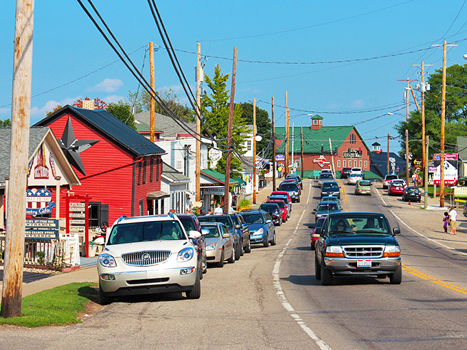 Where traffic jams involve the occasional buggy and nobody minds slowing down. Berlin's main thoroughfare offers a colorful array of shops worth exploring.