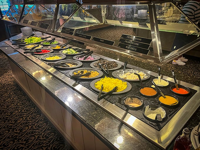 The salad bar&mdash;nature's apology for what you're about to do to your arteries, presented with Pennsylvania Dutch practicality.
