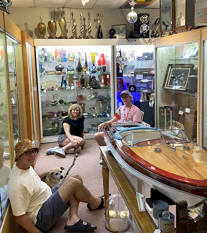 Treasure hunters in their natural habitat! The thrill of discovery makes antique shopping an adventure rather than a transaction.