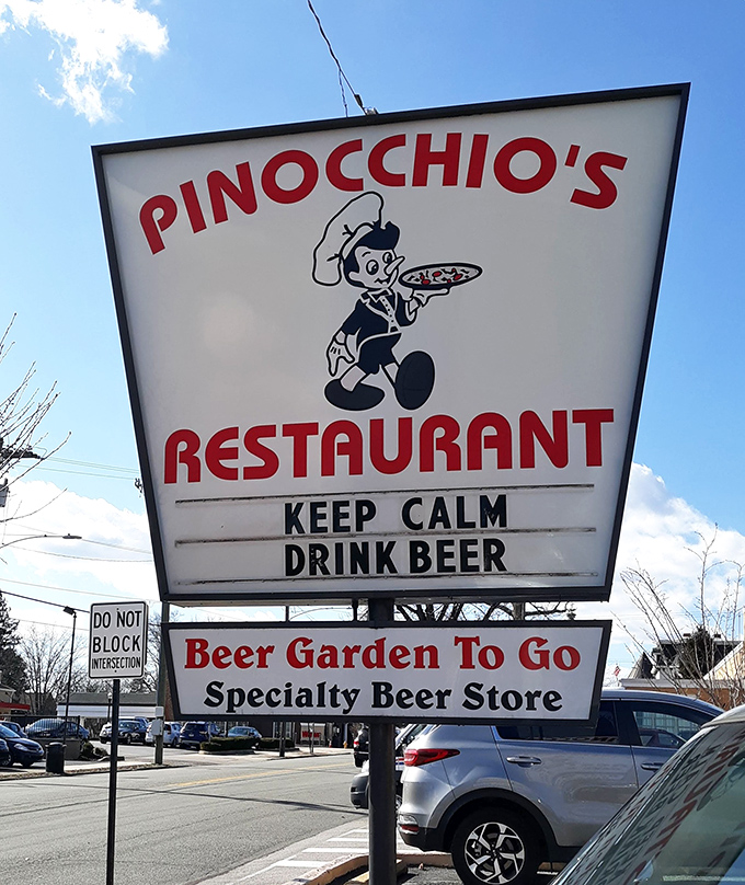 "Keep Calm and Drink Beer"&mdash;the most sensible advice you'll find on a restaurant sign in all of Pennsylvania.