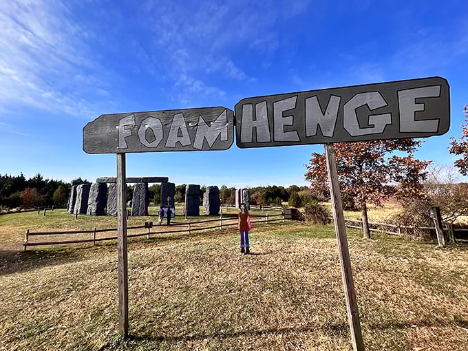 The entrance sign promises exactly what it delivers &ndash; a foamy good time with a side of prehistoric wonder.