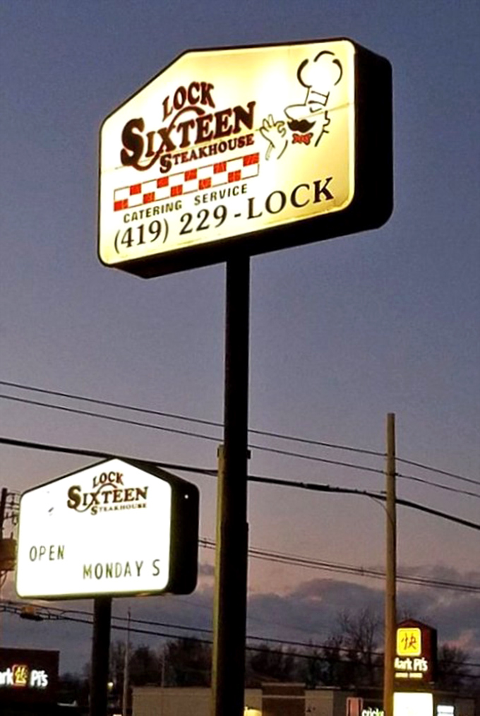 The illuminated sign shines like a beacon for hungry travelers, promising relief from both empty stomachs and chain restaurant fatigue.
