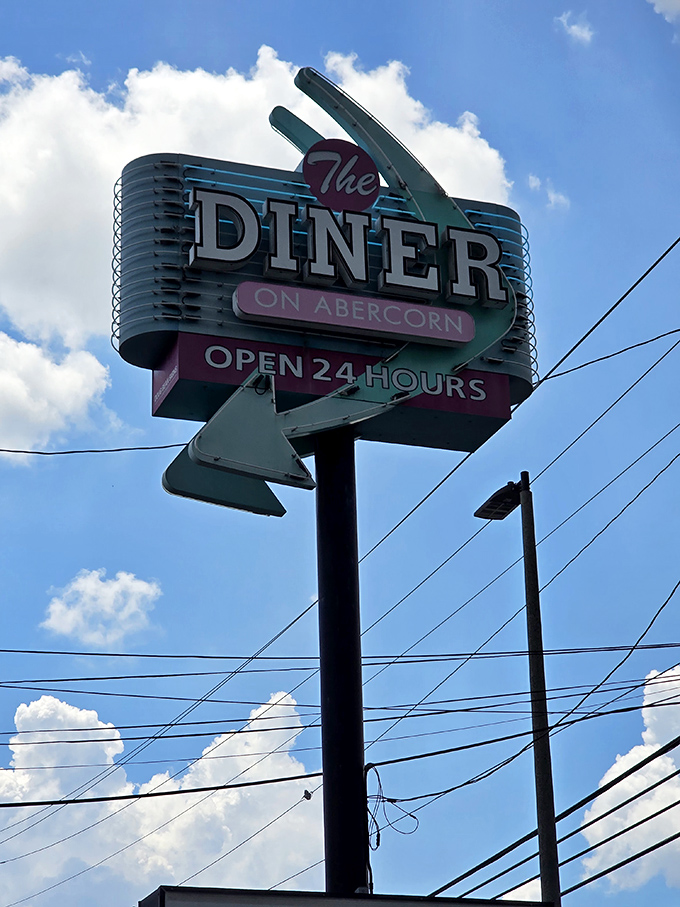 Simple signage for a place that doesn't need flashy marketing when word-of-mouth does all the heavy lifting.