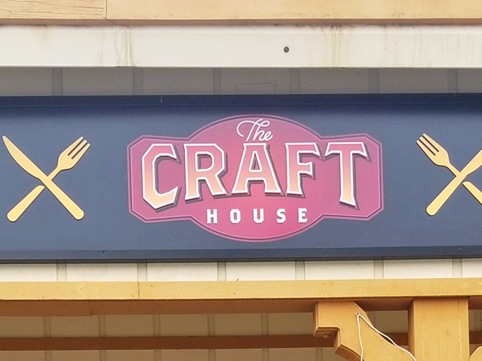 Signage that promises craft and delivers artistry, hanging like a beacon for those seeking food with personality.