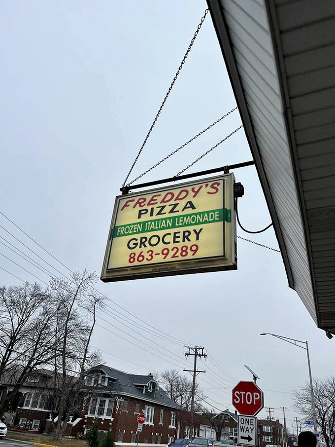 The vintage hanging sign has guided hungry pilgrims to this temple of Italian delights through decades of Cicero weather.