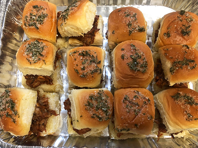 These sliders aren't just sandwiches&mdash;they're tiny ambassadors of joy, topped with herbs and ready to disappear in two bites flat.