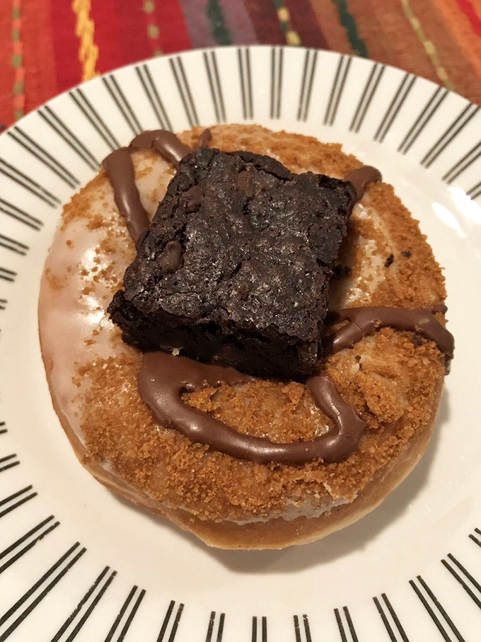 S'mores in donut form&mdash;because why should campfires have all the fun? The brownie-topped creation that makes adults feel like kids again.