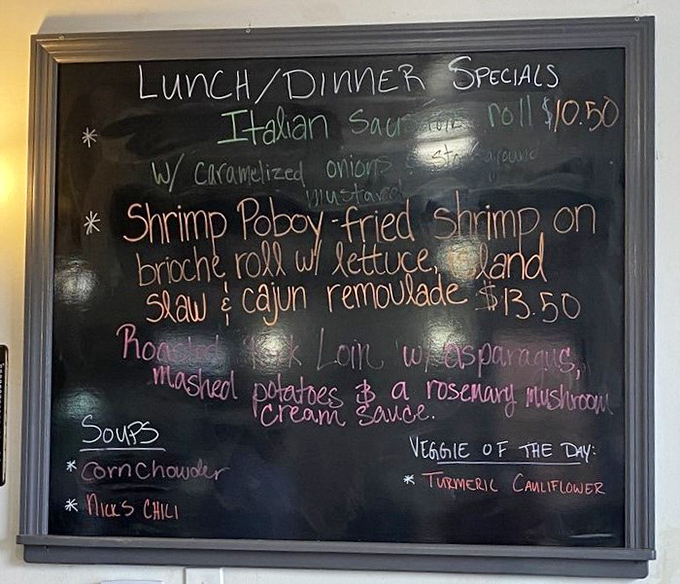 The specials board&mdash;a daily canvas of culinary creativity that proves this diner's ambitions extend well beyond breakfast into serious lunch territory.