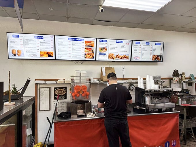 The menu boards tell stories of flavor combinations that have crossed oceans and generations. Behind the counter, traditions are maintained one sandwich at a time.