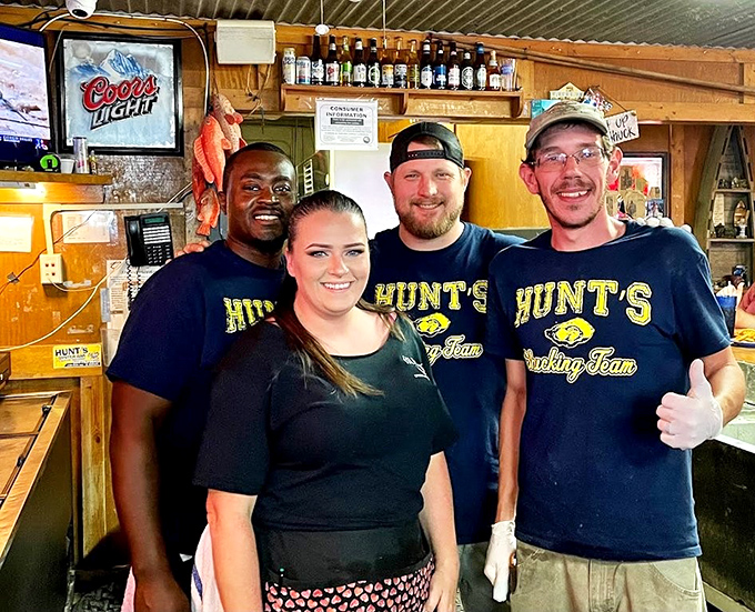 The shucking team at Hunt's isn't just staff&mdash;they're seafood artists with the skills to match their smiles. Their hands move faster than your hunger.