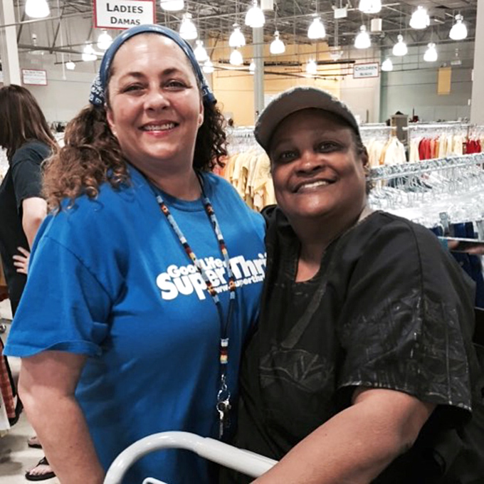 The friendly faces behind the bargains. GoodLife's staff helps treasure-seekers navigate this secondhand paradise with enthusiasm.