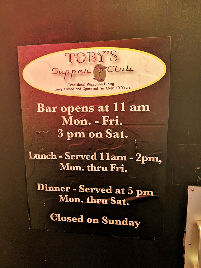 These aren't just business hours &ndash; they're a schedule for community gatherings, marking the rhythm of Madison's social calendar for decades.