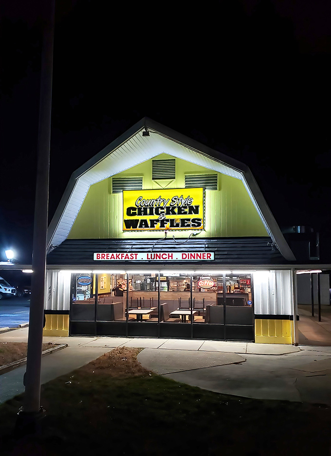 At night, this place glows like a beacon of hope for the hungry. It's the North Star for those navigating the universe of comfort food.