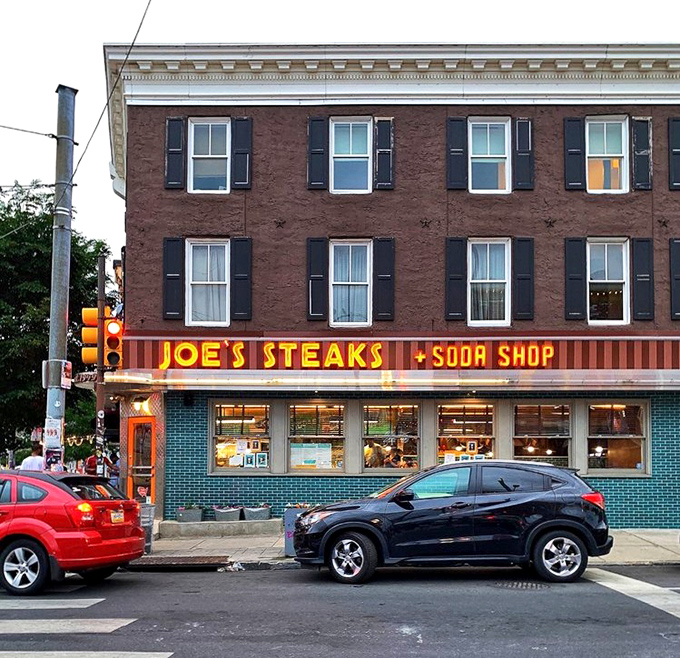 That turquoise and orange storefront isn't just eye-catching &ndash; it's a love letter to mid-century design and sandwich perfection.