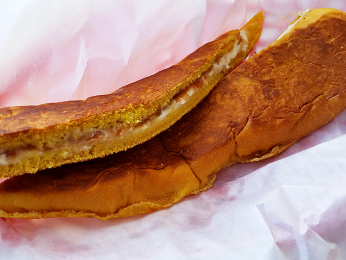 This pressed sweet bread sandwich looks innocent enough until you bite in and realize you've been missing out your entire life.